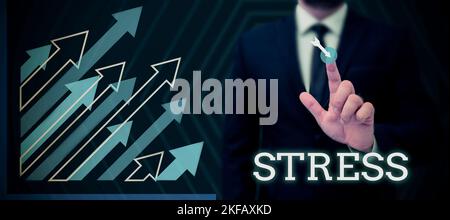 Writing displaying text Stress. Business showcase a physical chemical ...