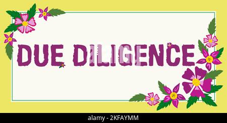 Text showing inspiration Due Diligence, Business overview avoid harming ...