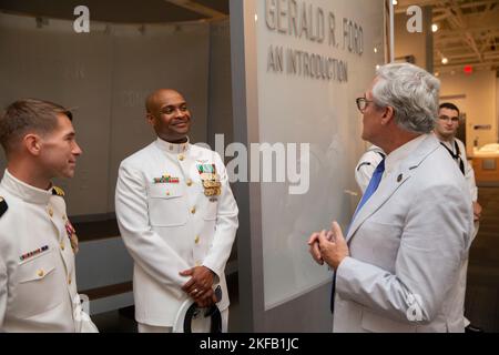Gleaves Whitney, right, Executive Director of the Gerald R. Ford ...