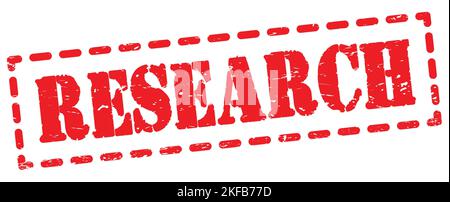 RESEARCH text written on red rectangle stamp sign Stock Photo - Alamy