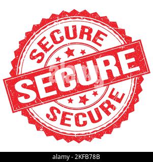SECURE, text written on red rectangle stamp sign Stock Photo - Alamy