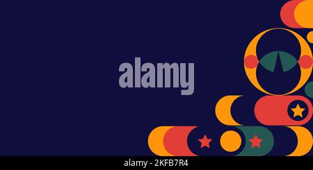 Bauhaus geometric border. Design with different shapes Stock Vector ...