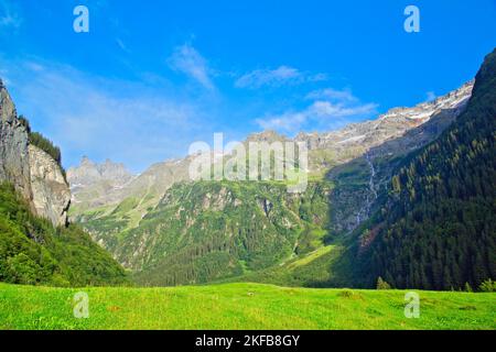 Hiking in Engelberg Village, canton Obwalden, swiss Alps, Switzerland ...