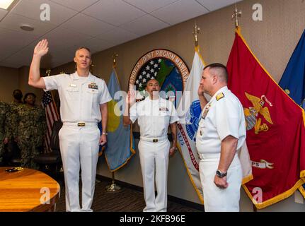 ASAN, Guam (Sept. 1, 2022) - U.S. Navy officers Lt. Cmdr. Roger Blake ...