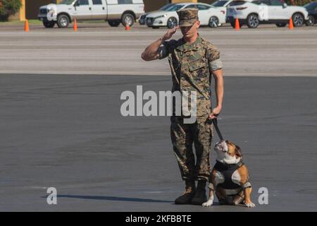 U.S. Marine Corps Cpl. Max Saxer, left, a landing support specialist ...