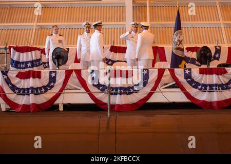 Vice Adm. William Houston, right, commander, U.S. Submarine Forces, and ...
