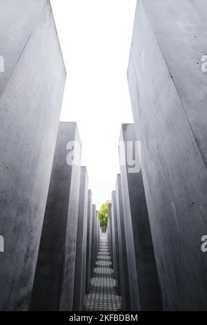 Berlin, Germany - Sept 2022: Concrete blocks of the Holocaust Memorial ...