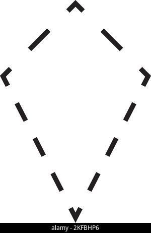 Dotted kite shape for tracing lines for preschool and kindergarten ...