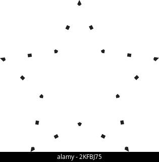 Dotted star shape for tracing lines for preschool and kindergarten ...
