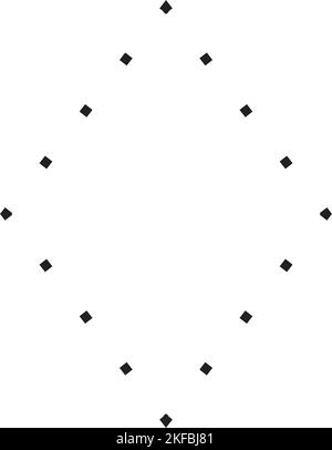 Rhombus shape dotted symbol vector icon for creative graphic design ui ...