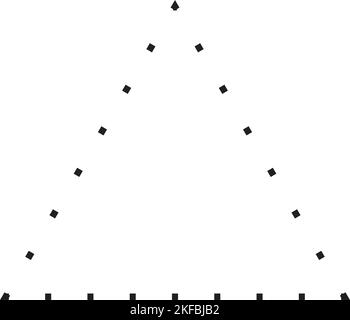 Tracing triangle shape broken line element for preschool, kindergarten ...