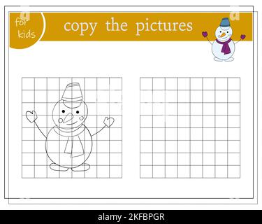 Copy the picture, Educational games for kids, Cartoon Christmas Tree ...