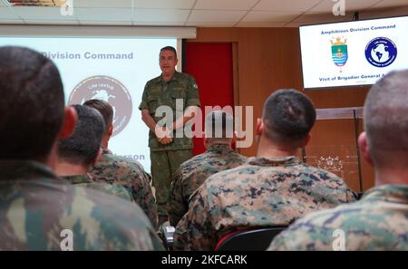 Brig. Gen. Len "Loni" Anderson, aft center, commanding general of 4th ...