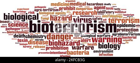 Bioterrorism word cloud concept. Collage made of words about ...