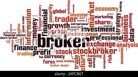Broker word cloud concept. Collage made of words about broker. Vector ...