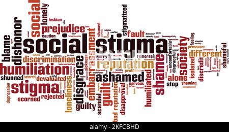 Social stigma word cloud concept. Collage made of words about social ...