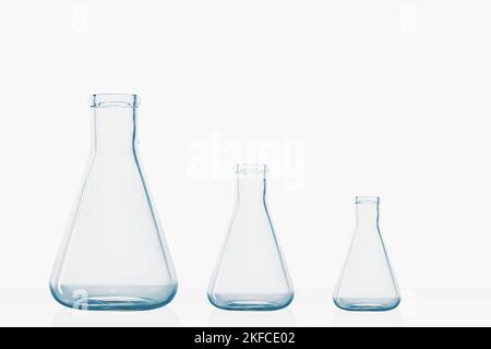 laboratory flasks, glass jars, laboratory, white background Stock Photo ...