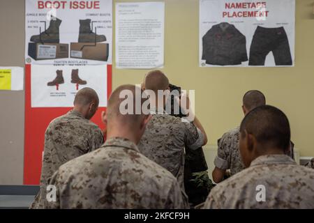 U.S. Marine Corps recruits with India Company, 3rd Recruit Training ...