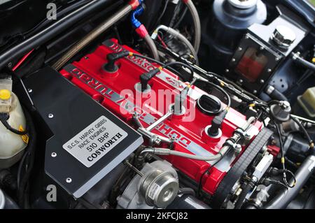 Cosworth race car engine brand Stock Photo - Alamy
