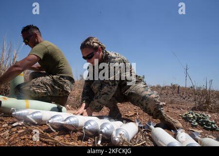 U.S. Marine Corps Cpl. Makenzi Carna, an ammunition technician with the ...