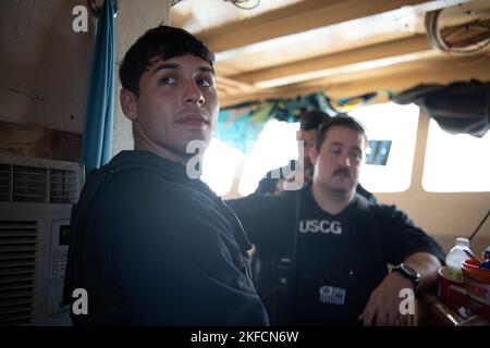 A boarding team from USCGC Bear (WMEC 901) is seen disembarking a New ...