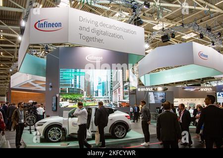 Infineon bei der Electronica / Semicon Europa Messe, der Weltleitmesse ...