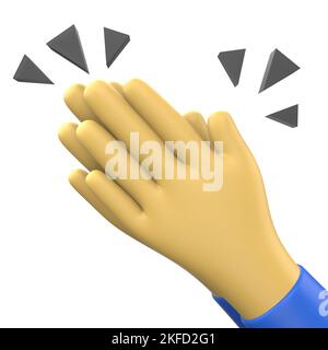 Clapping hands emoticon Stock Photo - Alamy