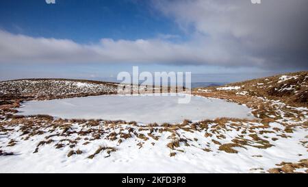 Mermaid pool Black Mere pool or Blackmere pond, on Morridge Hill Peak ...