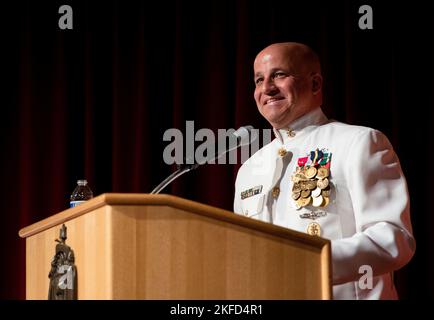 ANNAPOLIS, Md. (Sept. 8, 2022) Master Chief Petty Officer of the Navy (MCPON) James Honea ...
