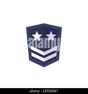 Military rank, army icon with stars, vector Stock Vector Image & Art ...