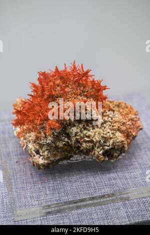 Closeup of naturally occurring rare red crystalline ore Stock Photo - Alamy