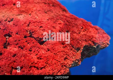 Closeup of naturally occurring rare red crystalline ore Stock Photo - Alamy