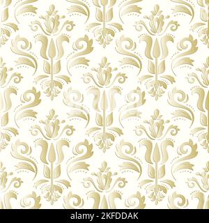 Floral ornament. Seamless abstract classic background with flowers ...