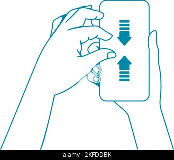 Vector illustration of pinching a smartphone Stock Vector Image & Art ...