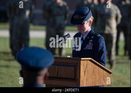 Col. Catherine Logan, JBAB and 11th Wing commander, cuts a cake ...