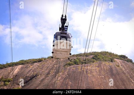 Sugarloaf Mountain Cable Car, tourist spot in Rio de Janeiro Stock ...