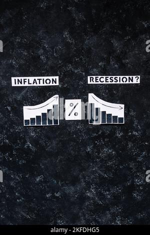 inflation rates going down, text with graph showing stats decreasing ...