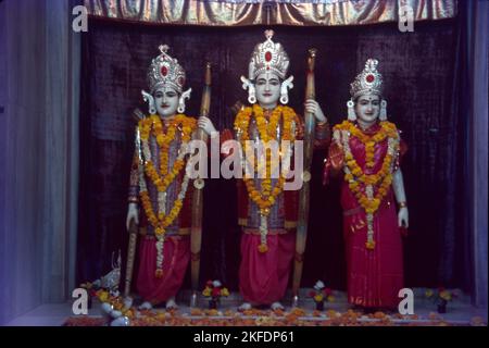 Rama Darbar, Lord Ram with Sita Hanuman Lakshmana, India, Asia Stock ...