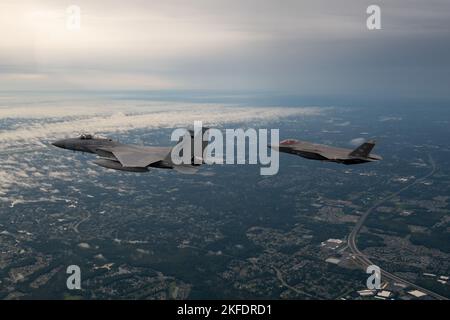 F-15C Eagles, assigned to the 125th Fighter Wing, Jacksonville Air National Guard Base, Florida ...