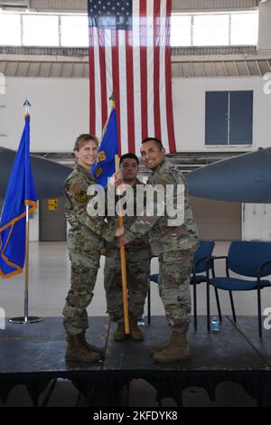 Col. Marcia Cole, 144th Maintenance Group commander, Col. Ceasar ...
