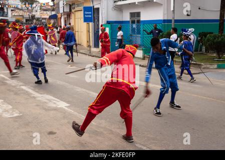 The Members of the Marujada Brazilian Frigate parade stage a sword ...