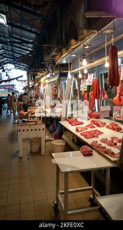 inside the Central Municipal Meat Market in Athens Stock Photo - Alamy