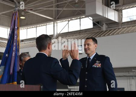 Col. Christopher Clark accepts the 144th Fighter Wing guidon from U.S ...