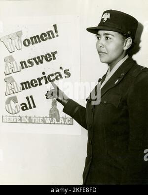 African American Charity Adams, First Officer in the Women's Army ...