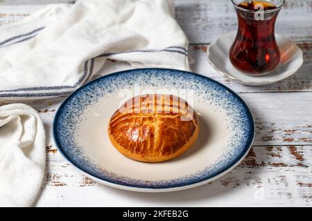 Pogaca on a white background. Turkish pastry product Stock Photo - Alamy