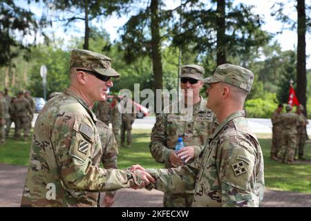 Incoming command sergeant major of NATO eFP Battle Group Poland, U.S. Army Command Sgt. Maj ...