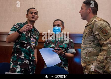 Lt. Cmdr. Angga Radiansyah and Capt. Dicky Dharwaly of the TNI Navy ...