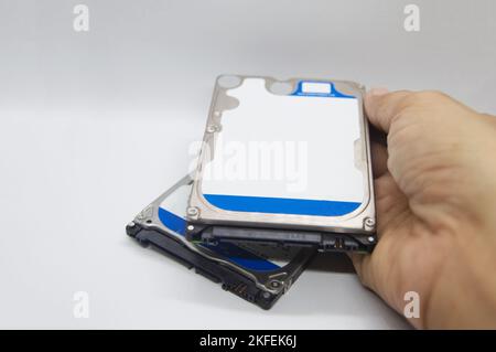 hard drive placed on a white background Stock Photo - Alamy