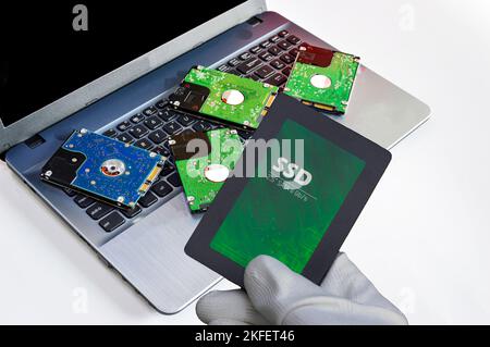 SSD hard drives are widely used, working at high speed Stock Photo - Alamy