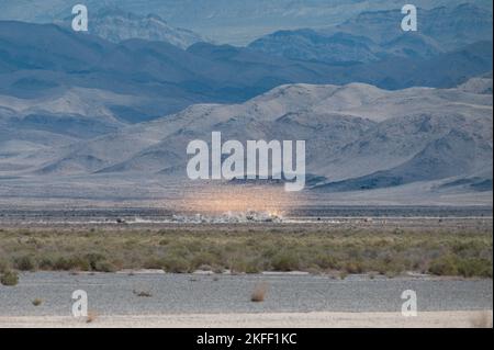 A Cluster Bomb Unit is dropped on the Nevada Test and Training Range ...